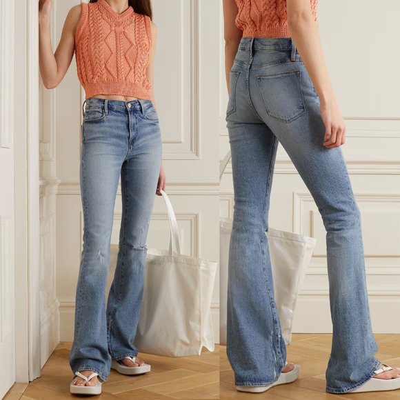 Frame Denim | Jeans | Nwt Frame Le High Flare Distressed Highrise Jeans ...